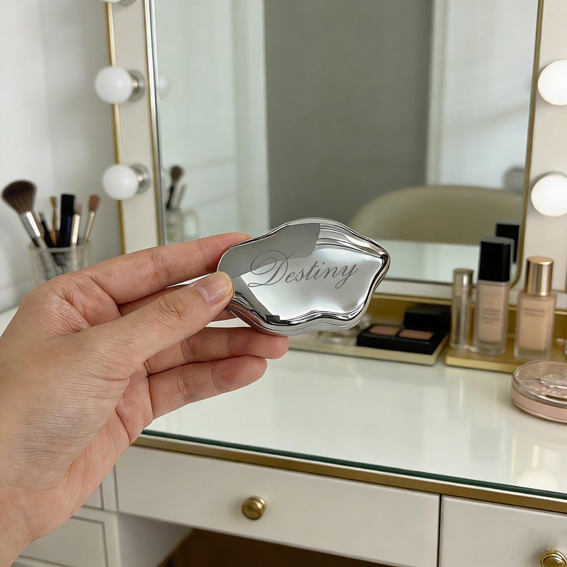 Personalized Cloud-shaped Compact Mirror, Custom Bridesmaid Gifts ...