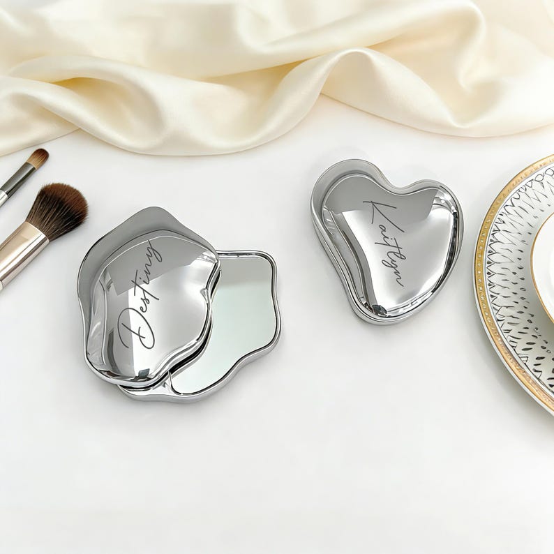 Personalized Cloud-shaped Compact Mirror, Custom Bridesmaid Gifts ...