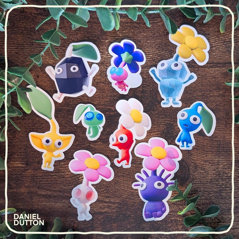 Pikmin Vinyl Sticker Set - Etsy