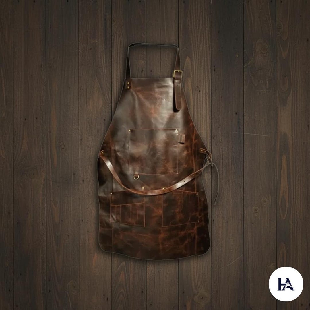 Full Leather Apron | Chefs Quality Craftsmanship | Kitchen Apron - Etsy