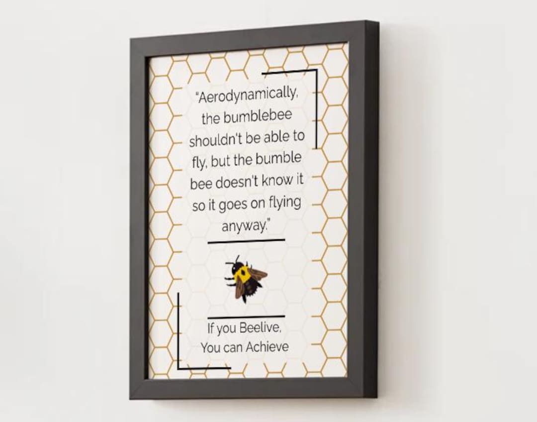 Bumblebee Quote Poster - Etsy