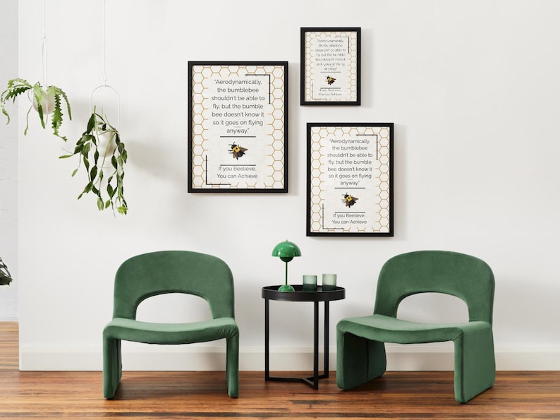 Printable Bumblebee Inspirational Quote Poster - Etsy