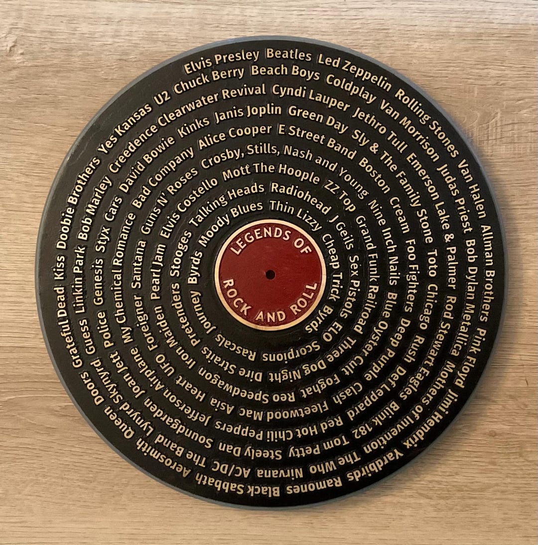 Rock and Roll Legends Wood LP Record Wall Art - Etsy