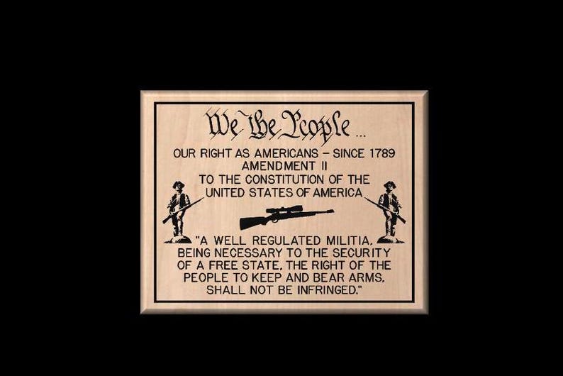 2nd Amendment Sign, Vectric .crv File for Vcarve, Aspire - Etsy
