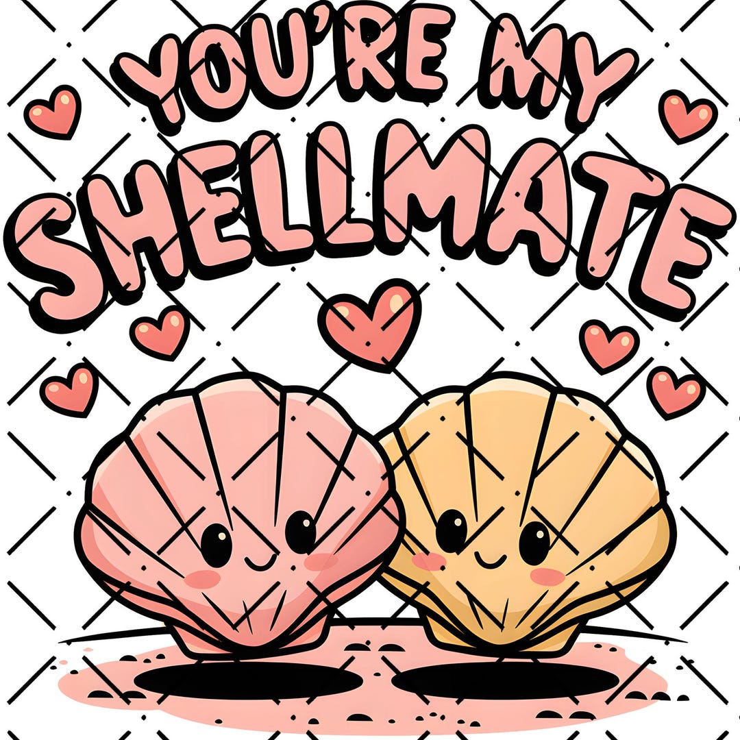 You're My Shellmate Png, Cute Beach Png, Eco-friendly Png, Everyday Friends Png - Etsy