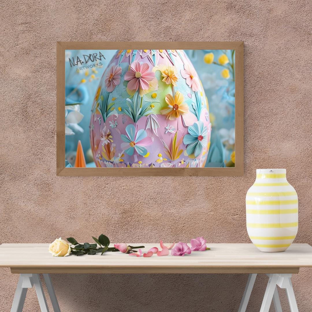 Digital Easter Painting Download, Easter Art Print, Instant Download ...