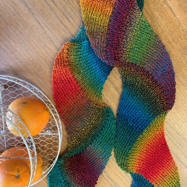 Rainbow Colour Scarf - Etsy