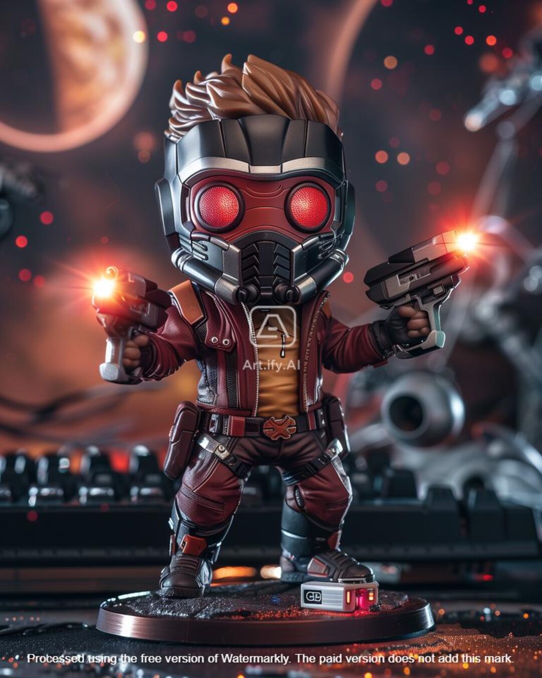 PACK (4) Aby Star-lord Mini Figure – Chibi Marvel Guardian With Glowing ...