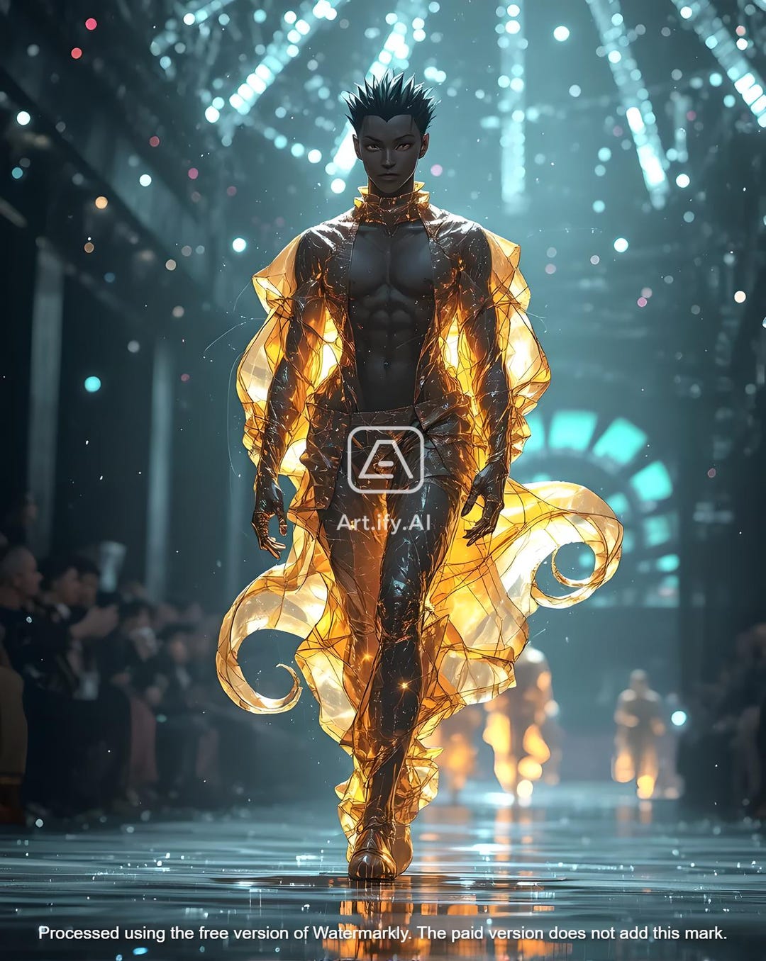 PACK (4) Cyberpunk Fashion Art - Futuristic Runway Models - Sci-fi High ...