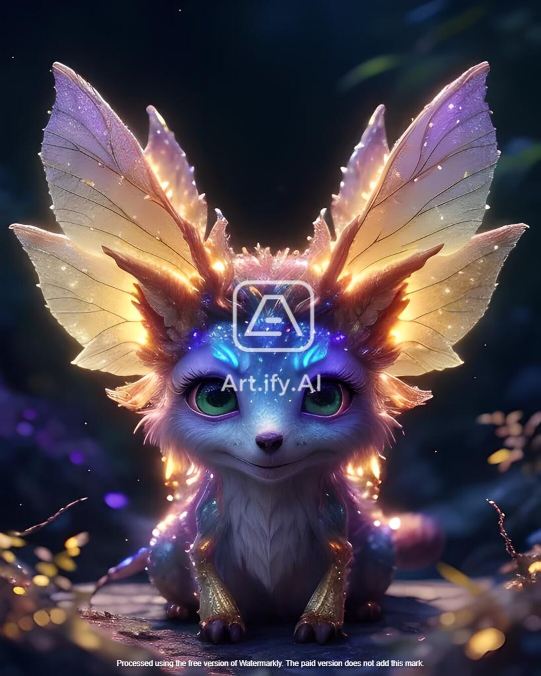 Mystical Fox Spirit – Glowing Fantasy Creature With Ethereal Wings 4 - Etsy