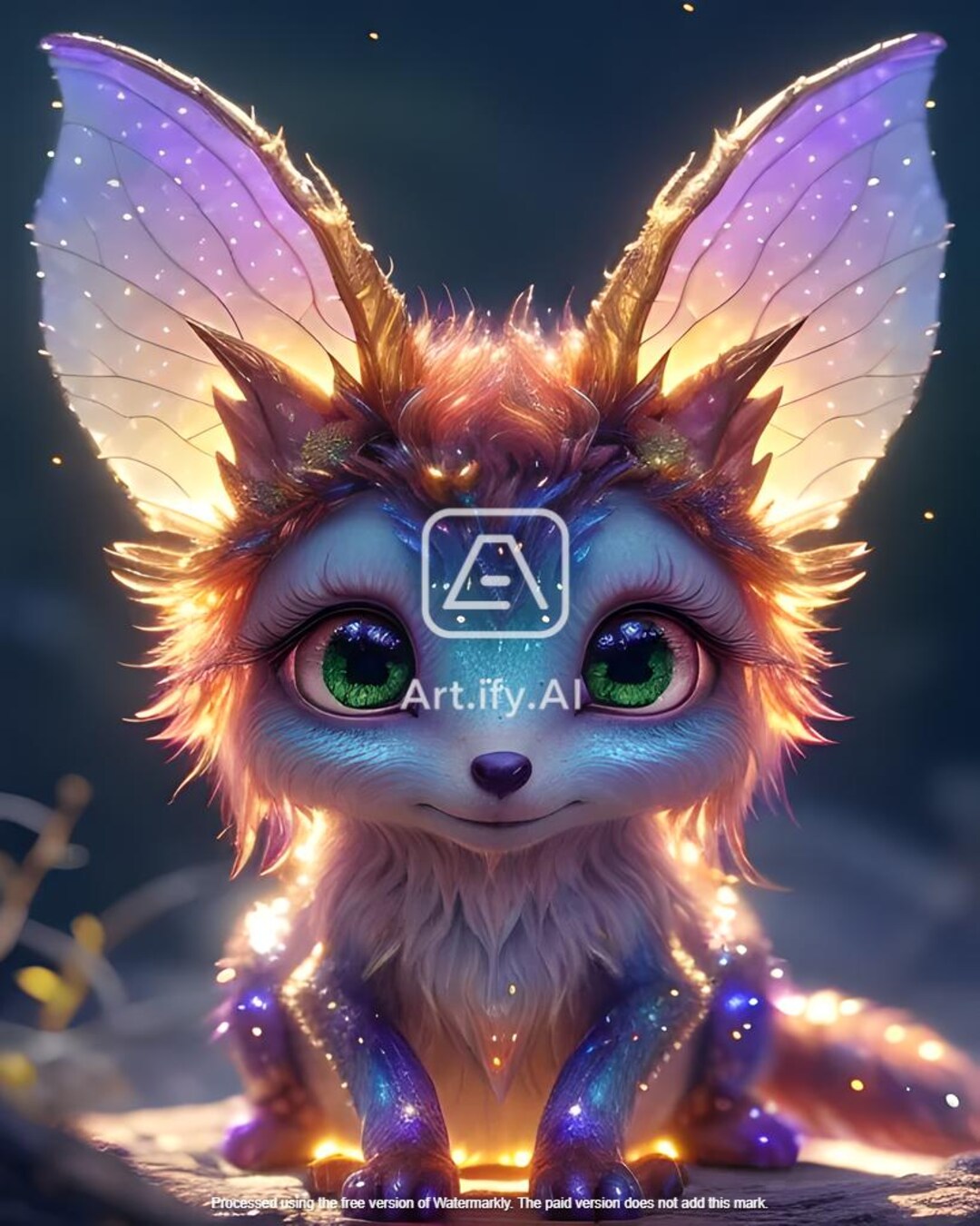 Mystical Fox Spirit – Glowing Fantasy Creature With Ethereal Wings 3 - Etsy