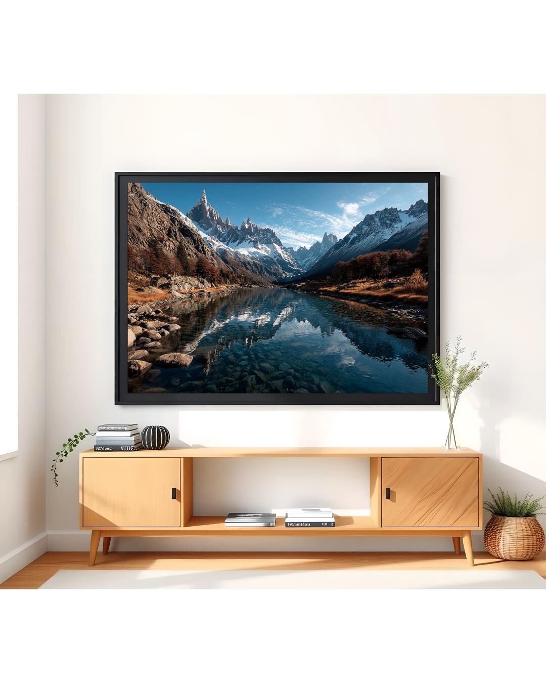 Patagonia Wall Art Print – Majestic Snowy Mountains & Glacial Lake ...