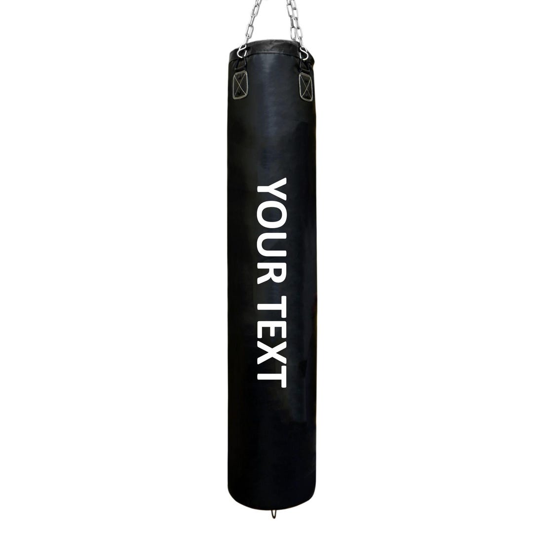 Custom Heavy Duty Black Punching Bag, MMA Boxing, Unfilled With Chain ...