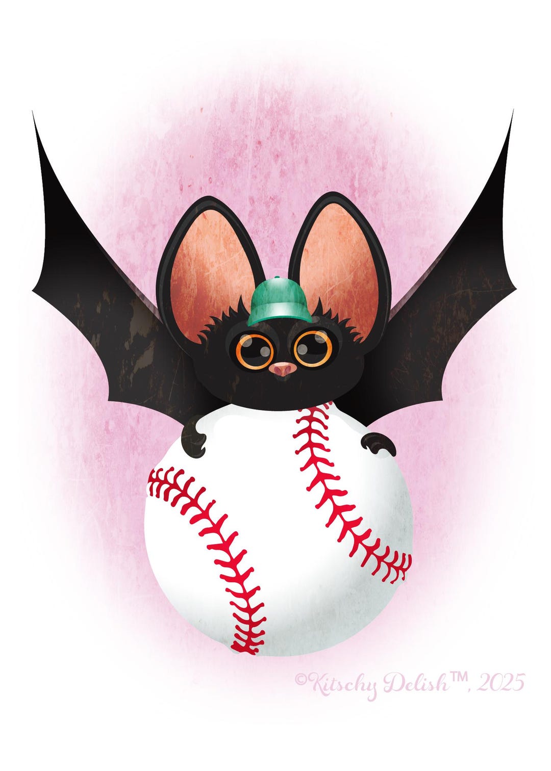 Baseball Bat, Regular Print in 5x7 or 8x10, Quirky Halloween Art, Fall ...