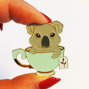 Koalatea, Soft Enamel Pin - Etsy