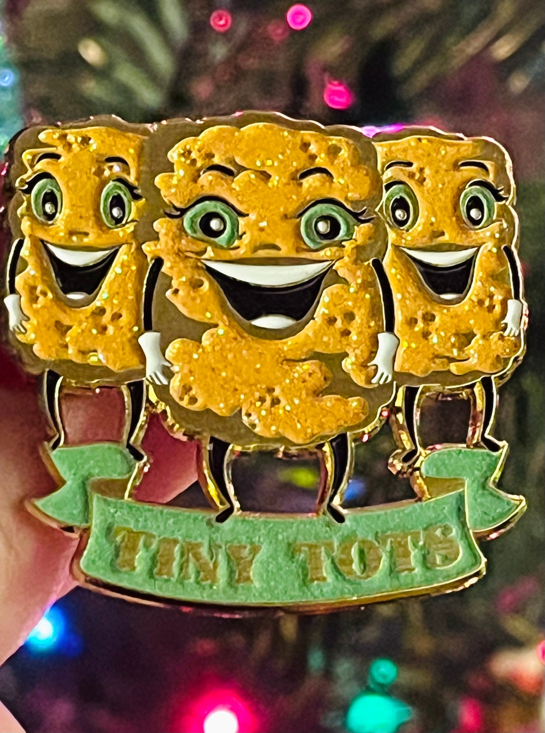 Tiny Tots Enamel Pin With Glitter and Glow in the Dark Bits - Etsy