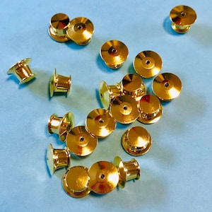 Locking Pin Back, Gold - Etsy