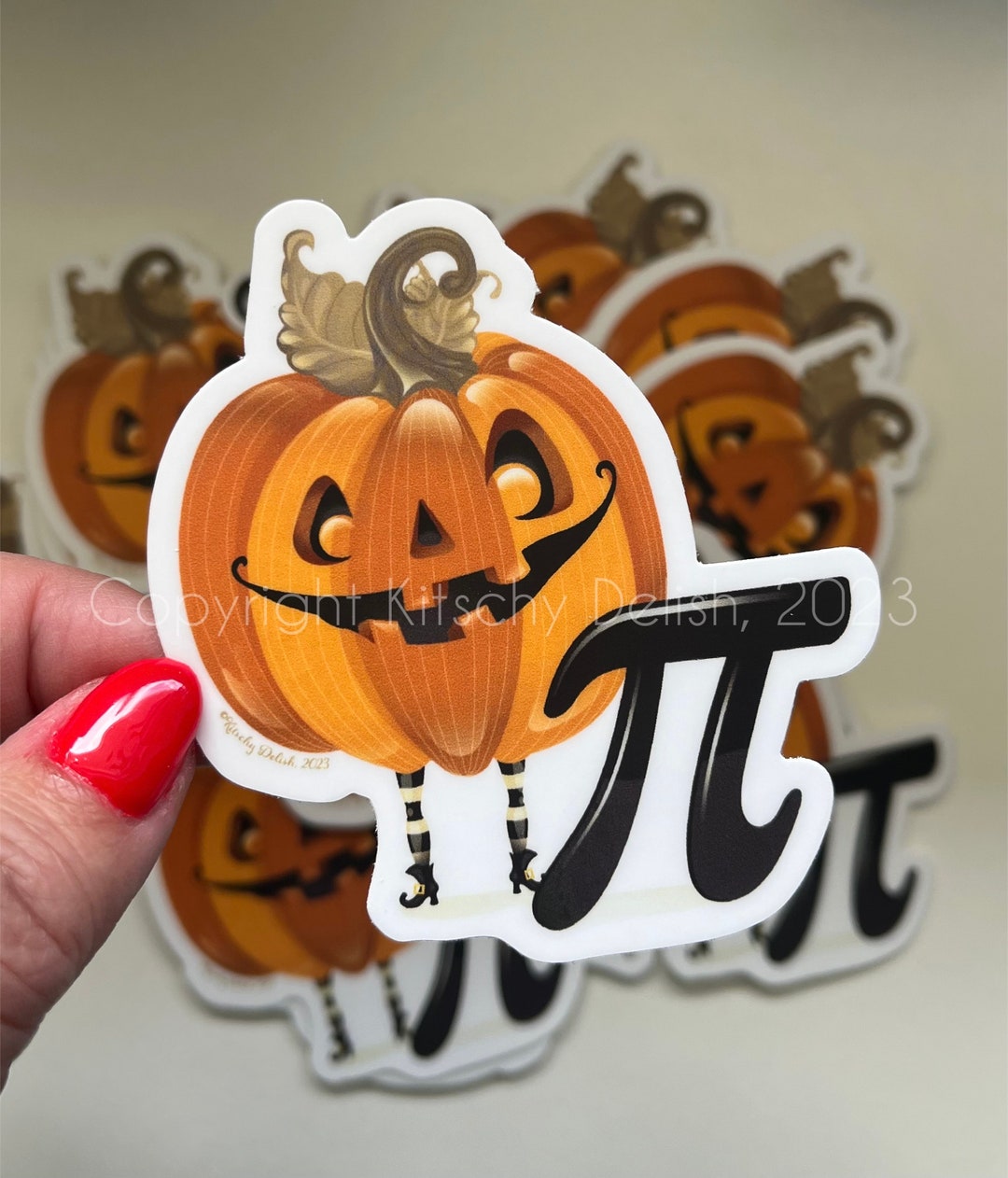 Pumpkin Pi Vinyl Sticker - Etsy