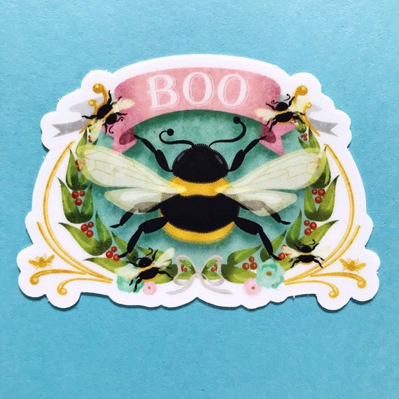 Boo Bee Vinyl Sticker | Etsy