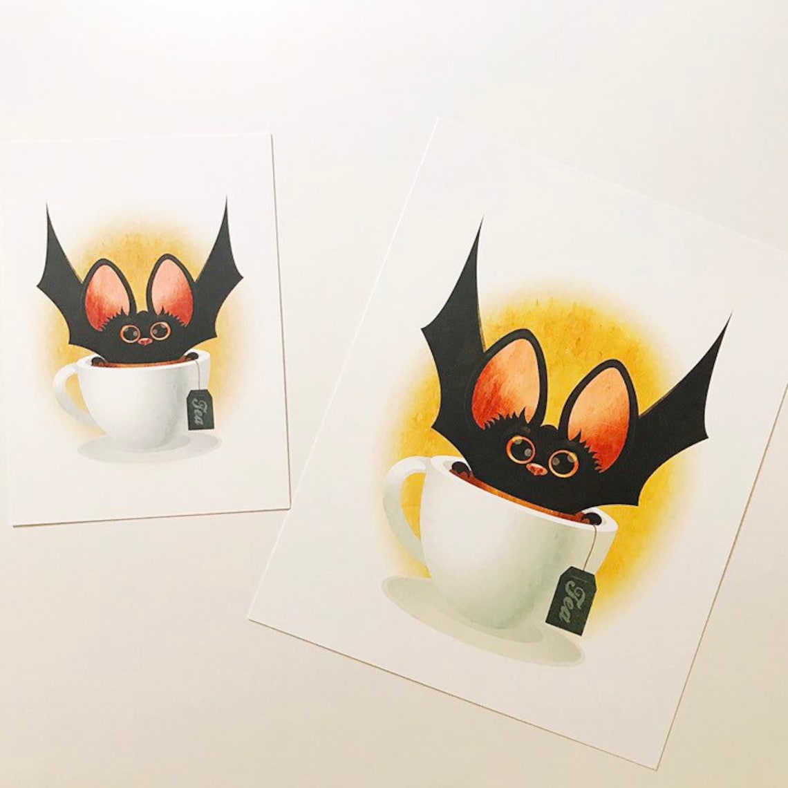 Bat Tea Regular Print in 5x7 or 8x10 - Etsy