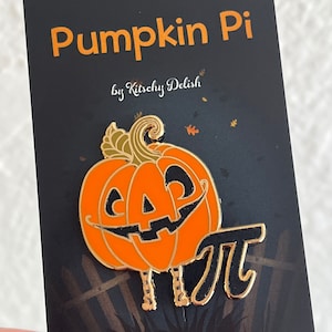 Pumpkin Pi Hard Enamel Pin! - Etsy