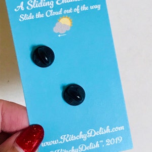 Sliding Cloud Sun Teaser Hard Enamel Pin With Glitter! - Etsy