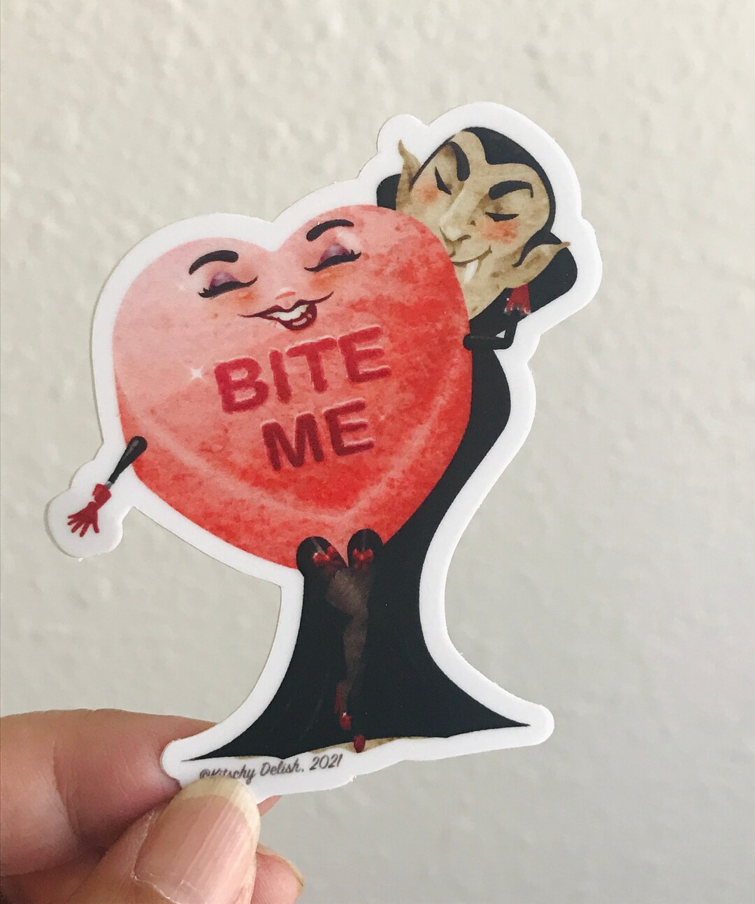 BITE ME Vinyl Sticker - Etsy