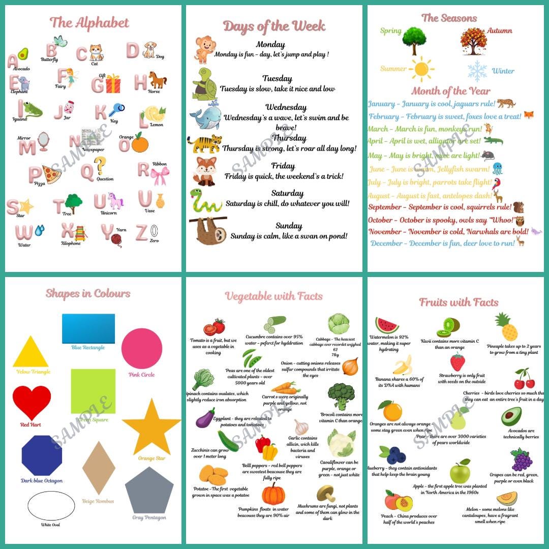 Printable Educational Worksheets for Kids With Interesting Facts | ABC ...