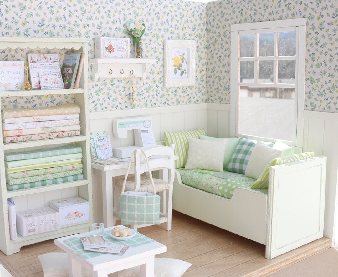 Green Nature Bedroom 1/10 Miniature Dollhouse Diorama (handmade) by ...