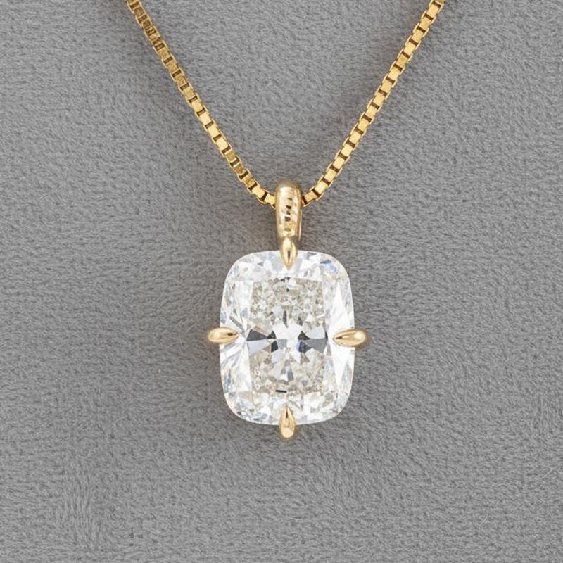 Elongated Pear Necklace - Etsy UK