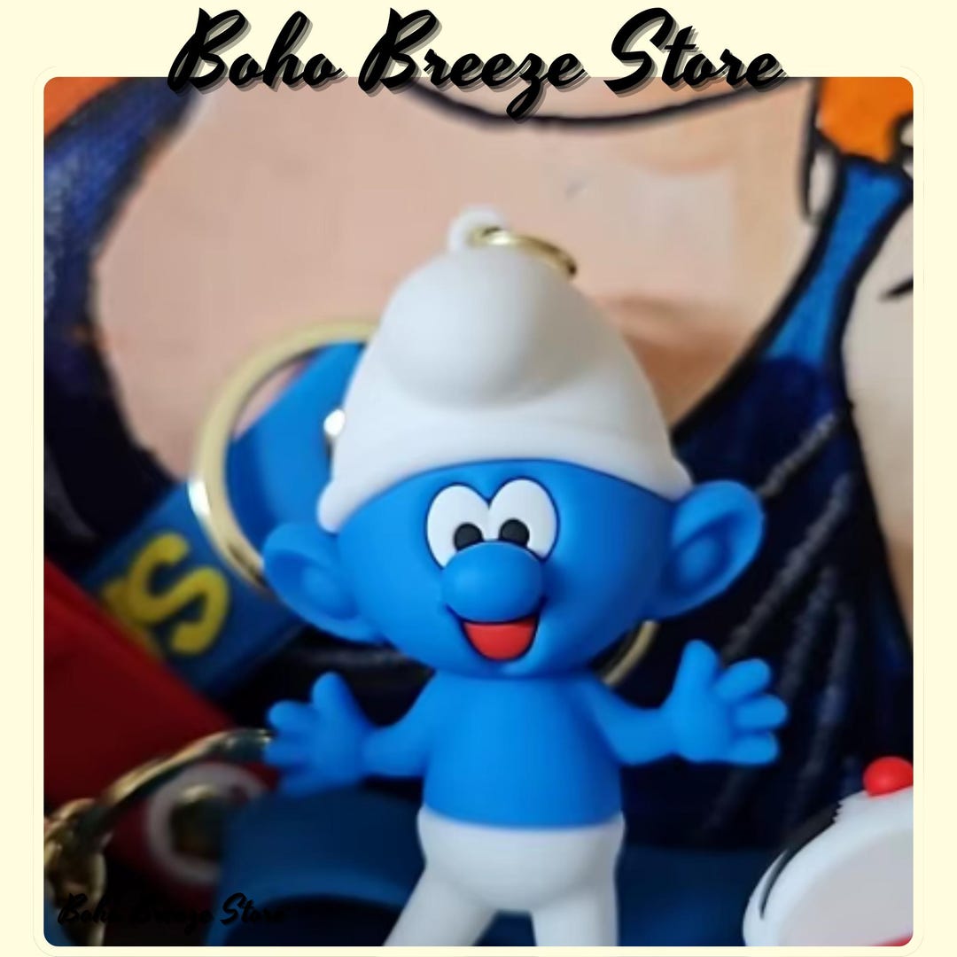 The Smurfs Keychains, Smurf Keyring, Gift, Toy - Etsy