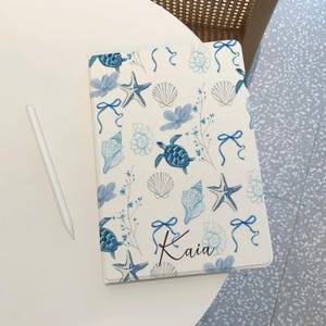 Blue Ocean Bow iPad Case for iPad Pro 12.9” 11” 2024, Air 6 5 4, Mini 6 ...