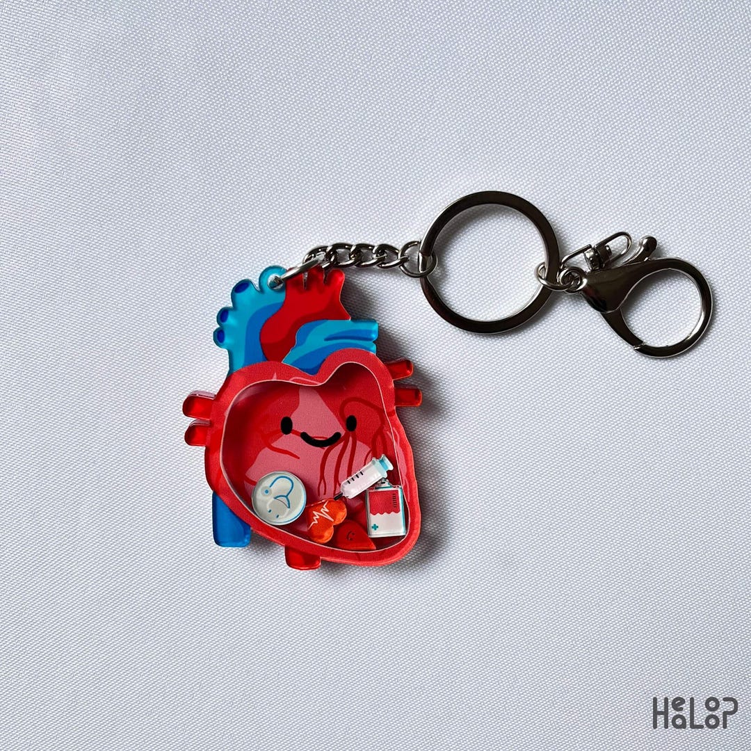 Anatomical Heart Shaker Keychain: Medical Staff, Nurse, Doctor - Etsy