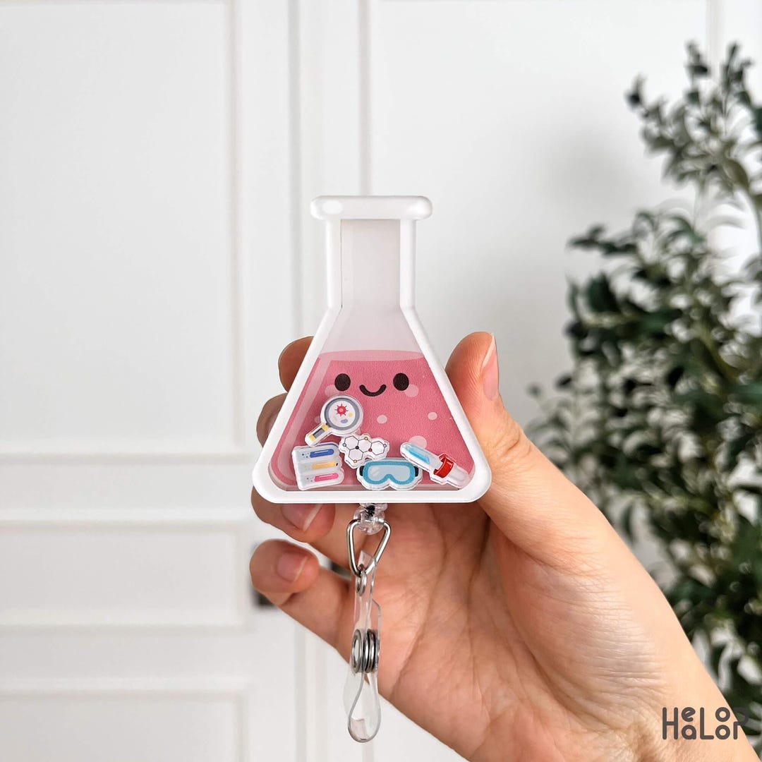 Lab Shaker Badge Reel: Laboratory Badge Holder - Etsy