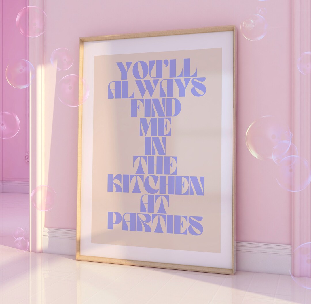 70s Music Lyrics Print: Kitchen Party Wall Art - Etsy