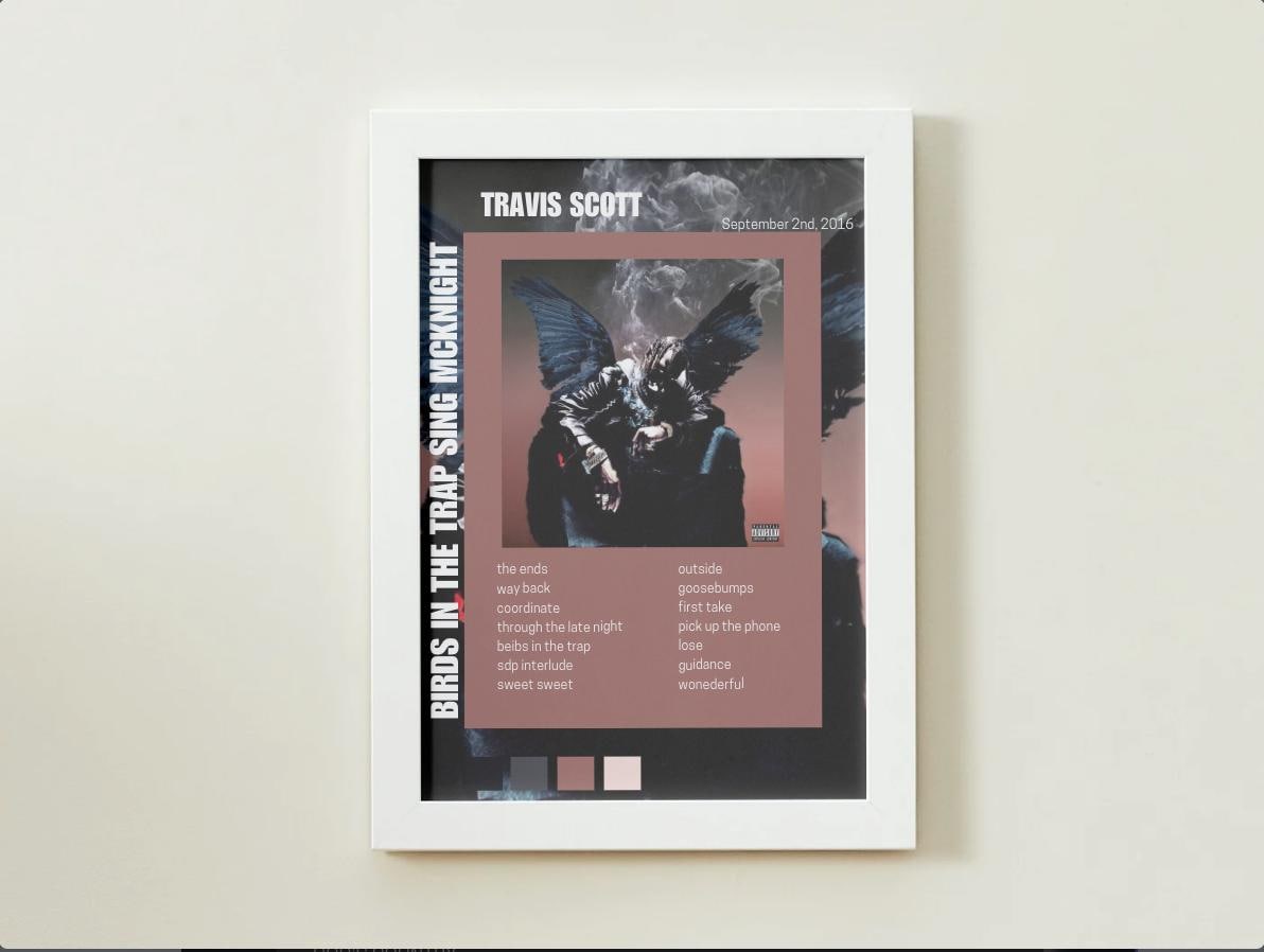 Downloadable Travis Scott Posters, Utopia, Astroworld, Rodeo, Birds in ...