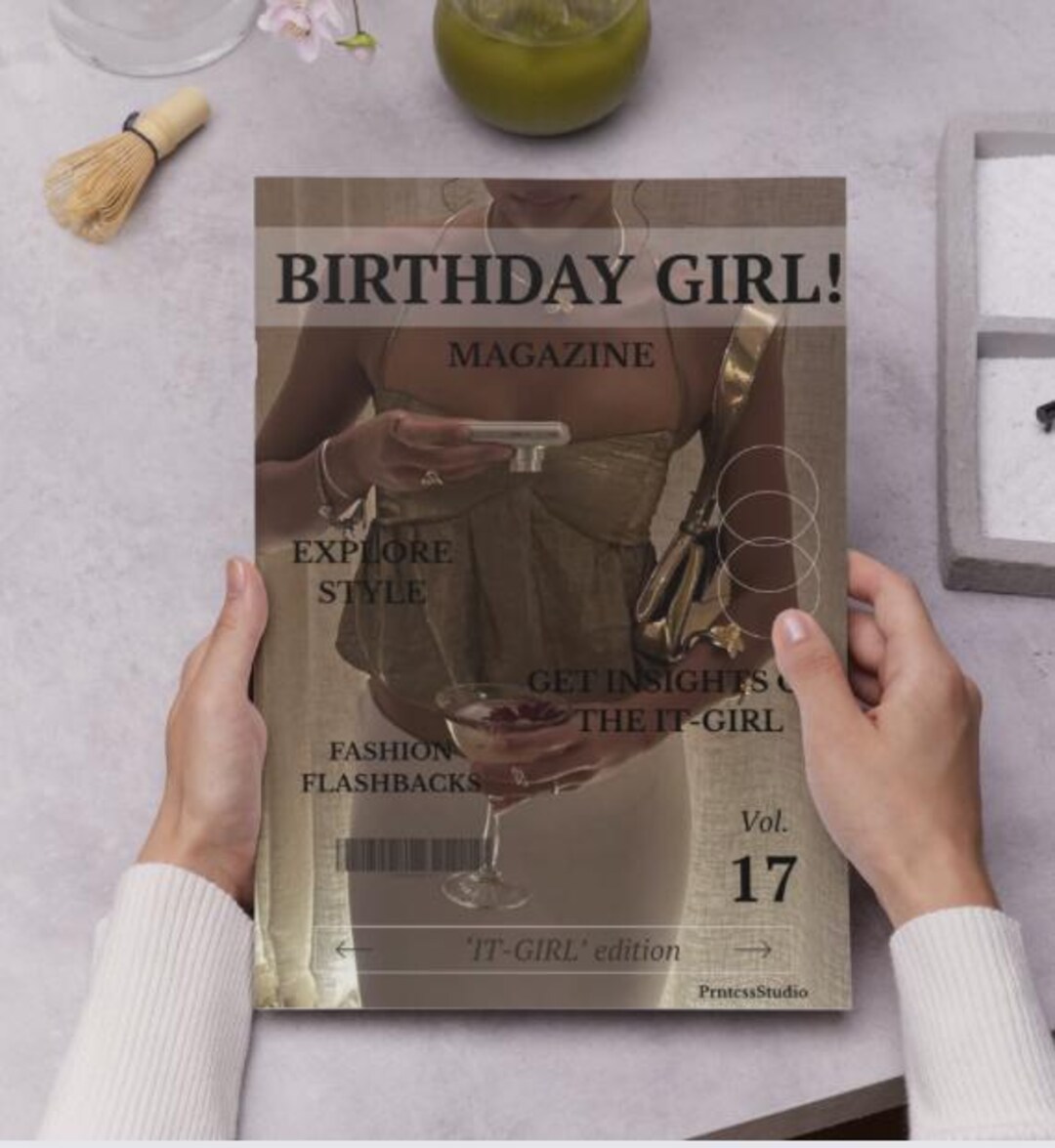 Birthday Girl Magazine Customisable Digital Download Magazine Template ...