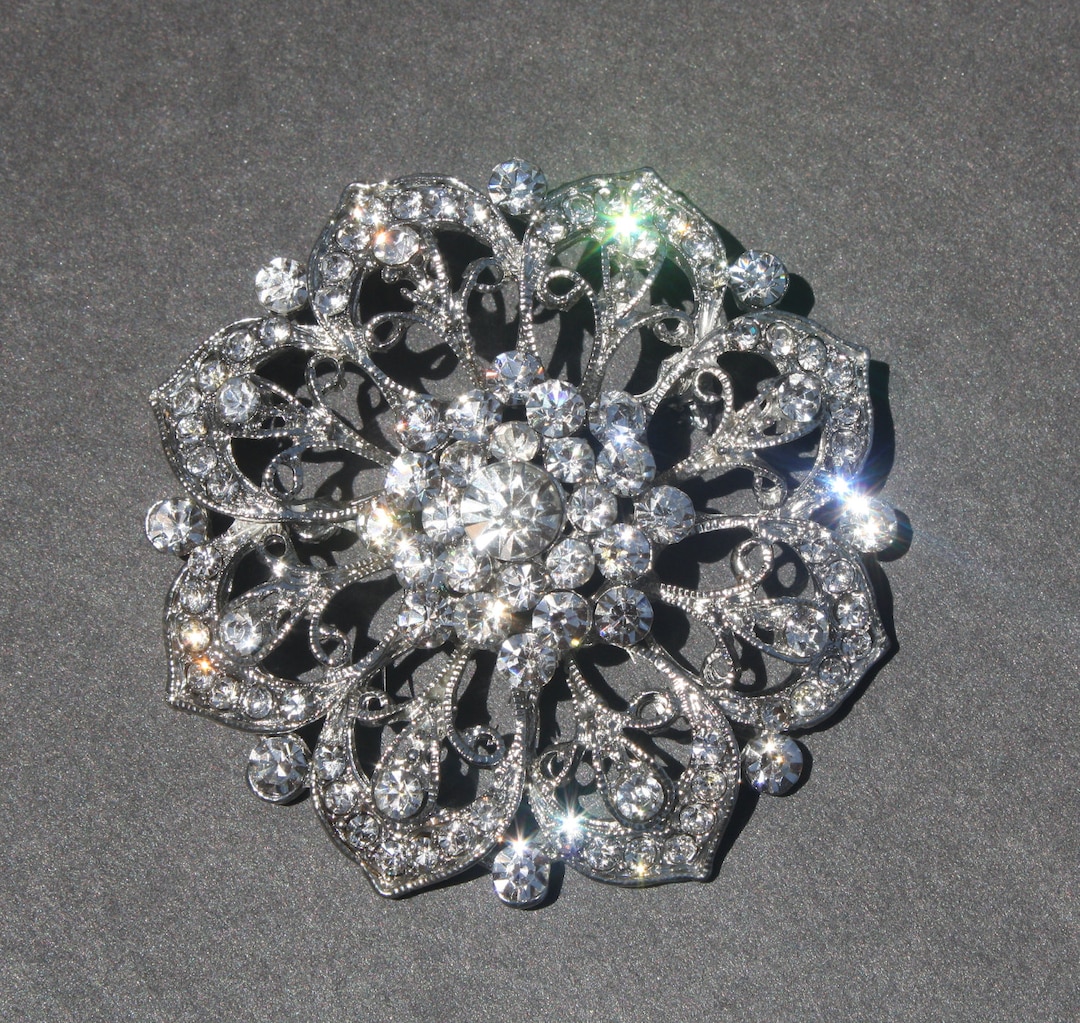 Rhinestone Brooch - Crystal Brooch - Brooch Pin - Perfect for Bridal ...