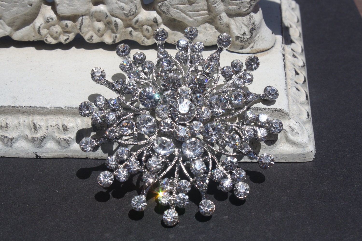 Brooch Pin Rhinestone Brooch Perfect For Bridal Bouquets | Etsy