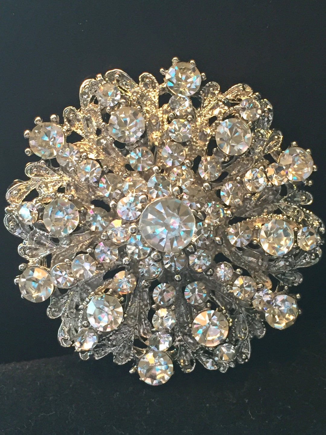 Rhinestone Brooch - Crystal Brooch - Vintage Style Brooch- Perfect for ...