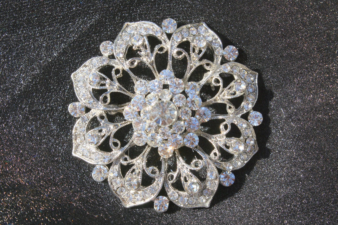 Rhinestone Brooch Crystal Brooch Brooch Pin Perfect for - Etsy