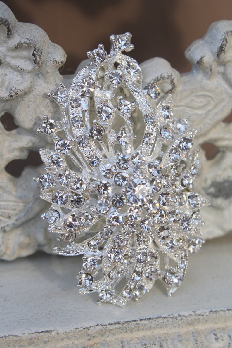Rhinestone Brooch Pin Rhinestone Jewelry Crystal Brooch - Etsy