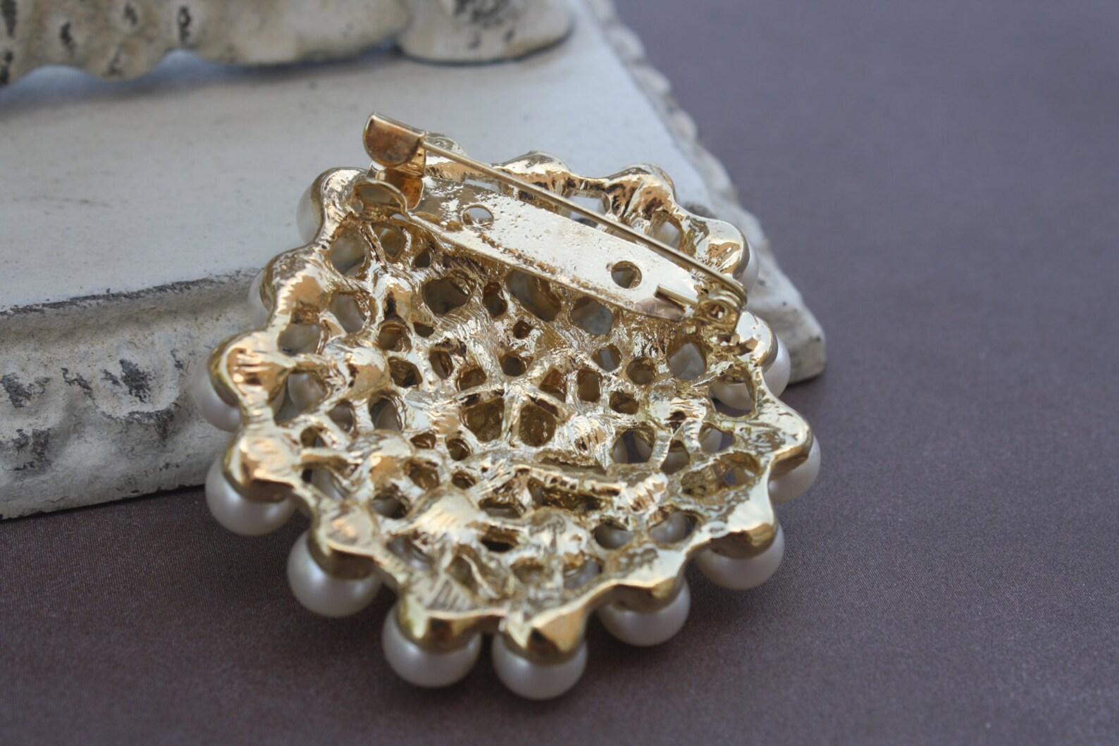 Rhinestone Pearl Brooch Pin Rhinestone Brooch Perfect for - Etsy