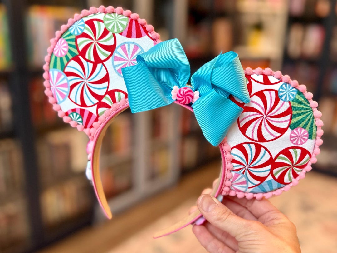 Custom Christmas Candy Land Mickey Mouse Inspired Ears Headband - Etsy