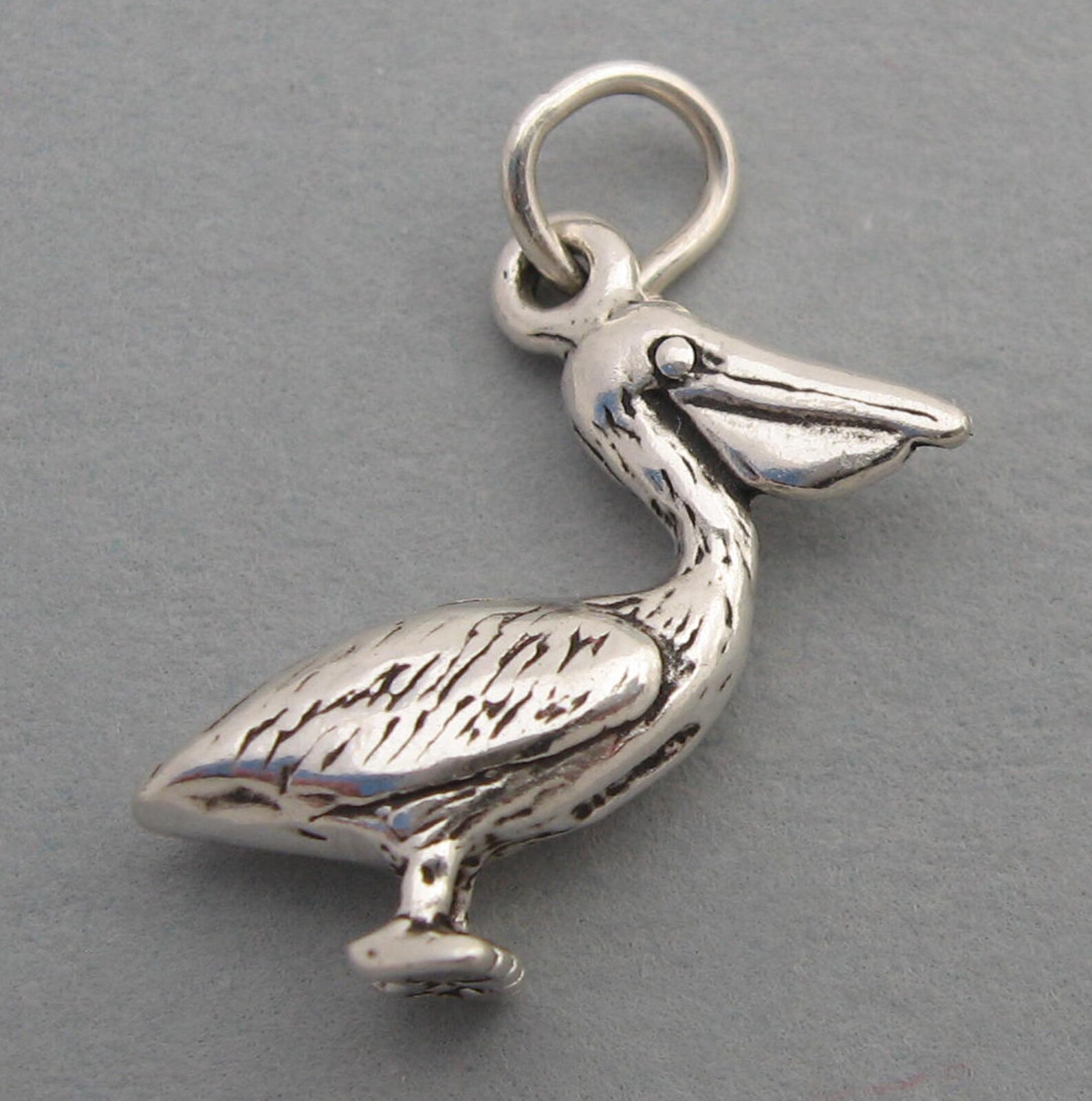 PELICAN BIRD 3D Solid Sterling Silver 925 Charm Pendant Sc280 - Etsy