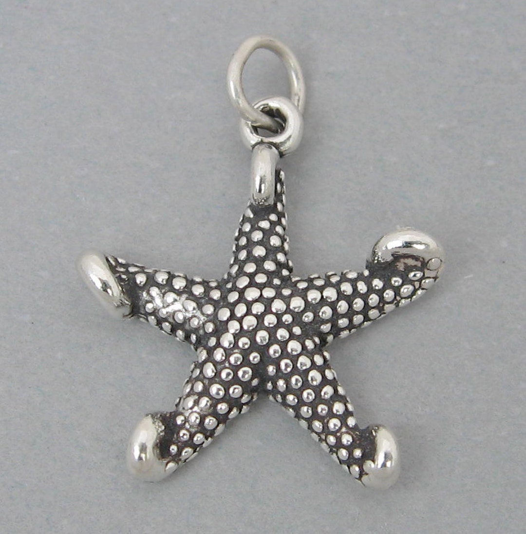 STAR FISH Starfish Solid Sterling Silver 925 Charm Pendant - Etsy