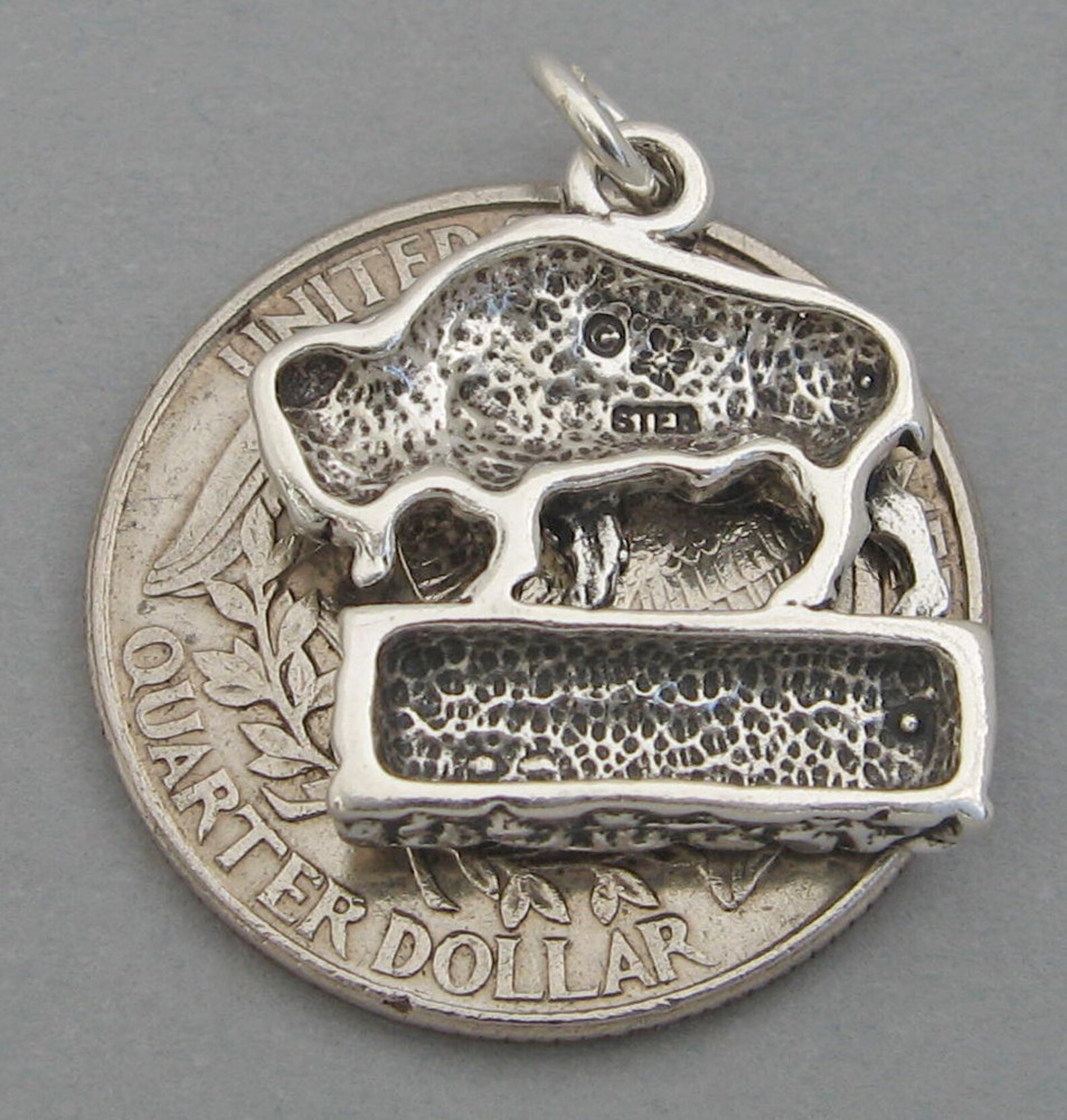 YELLOWSTONE Bison Buffalo Solid Sterling Silver .925 Charm - Etsy
