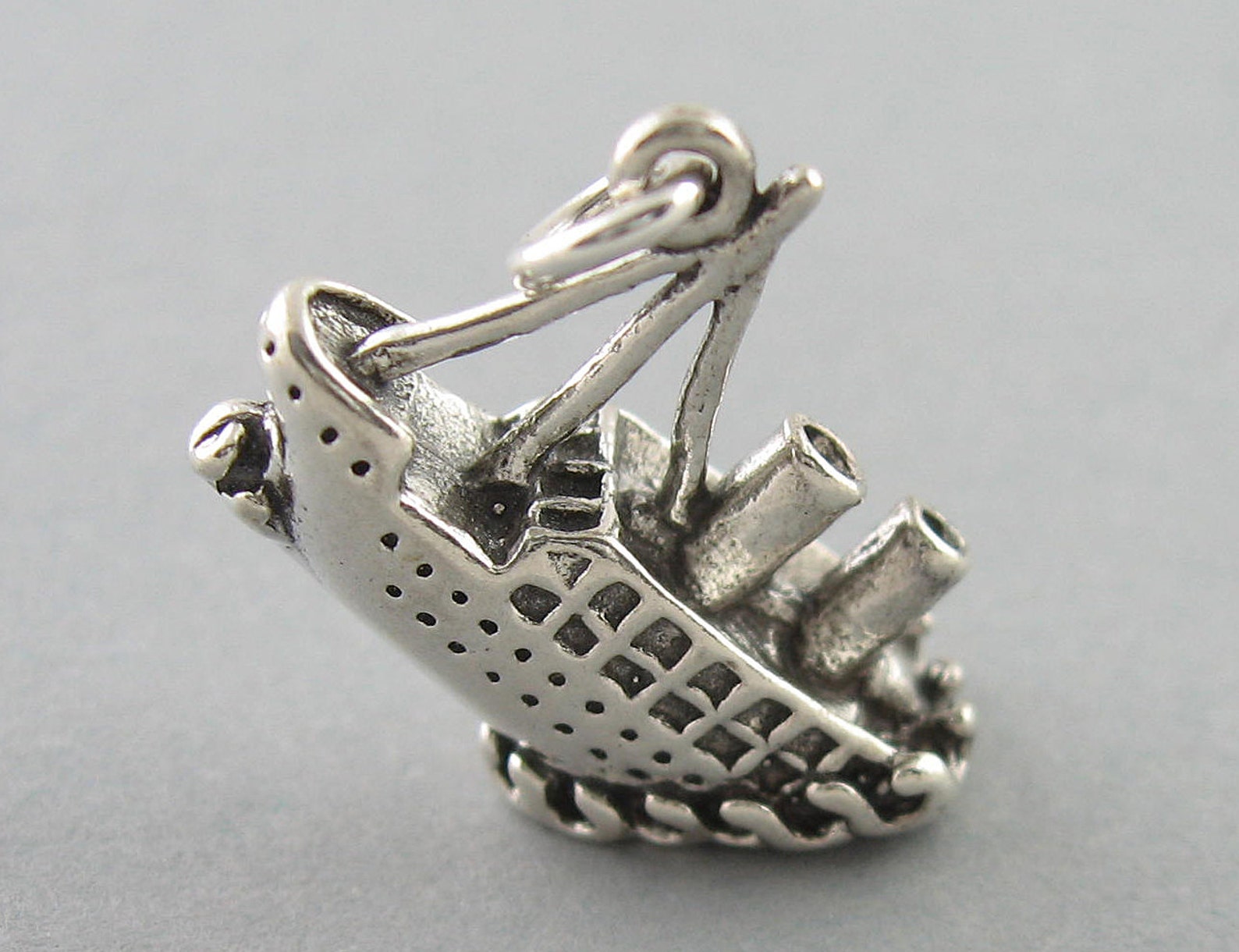 TITANIC SINKING SHIP Solid Sterling Silver 925 Charm Pendant - Etsy