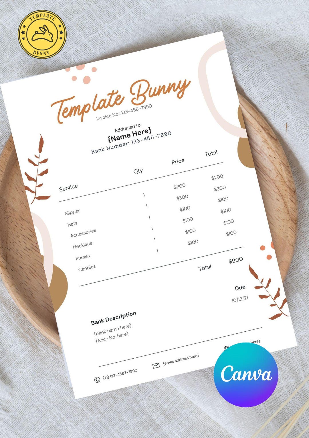 Cute Editable Order Form Template, Invoice Template Editable ,order ...