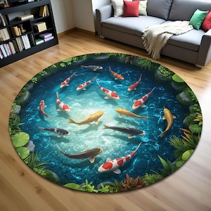 Realistic Koi Pond Rug - Etsy